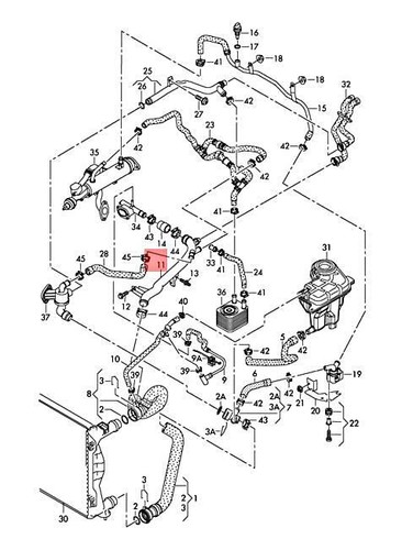 Genuine AUDI A4 allroad quattro Avant S4 Coolant Pipe 03L121071C | eBay
