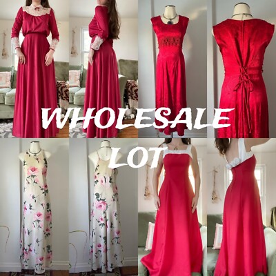 Whole Sale Lot Clothing Vintage Women’s 70s-90s Dresses Gown Sz Medium ...