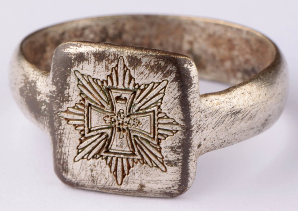 Ring WW2 German Iron Cross Germany WWII Star Wehrmacht Knights Templar ...
