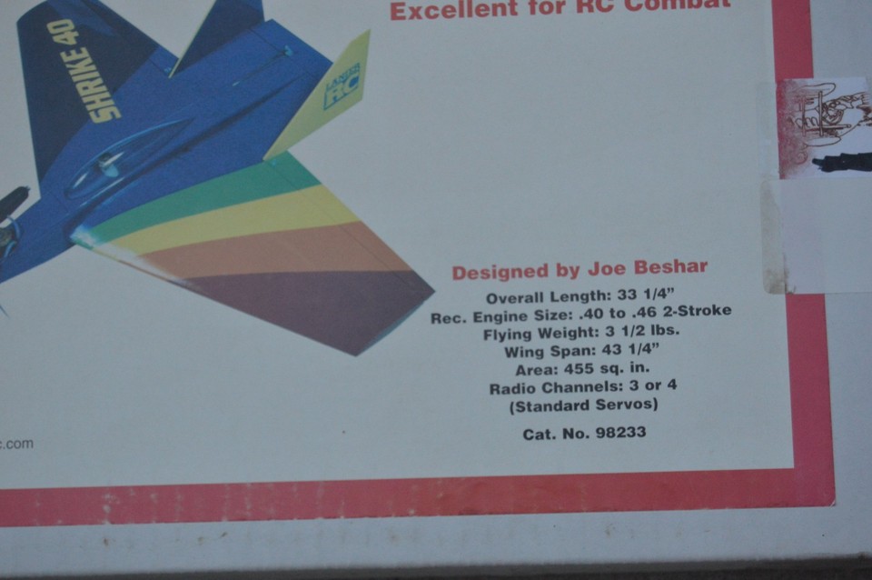 Lanier RC Shrike 40 R/C Balsa Model Airplane Kit | eBay