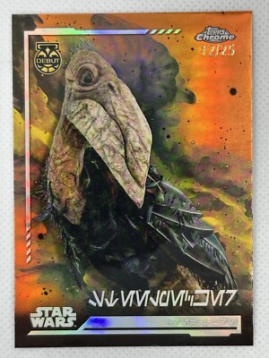 2024 Topps Chrome Star Wars ORANGE Aurebesh Variation Steelpecker /25 ...