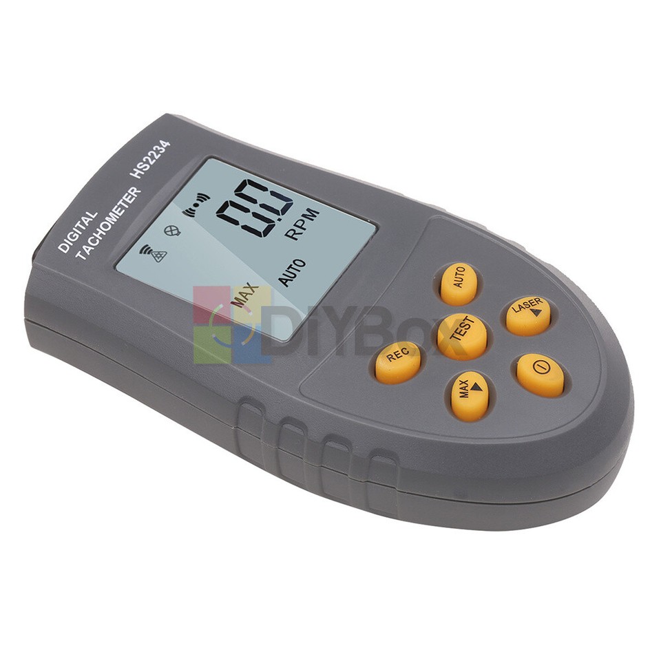 HS2234 Digital Laser Tachometer LCD RPM Test Small Engine Motor Speed ...