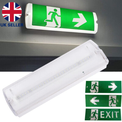 LED EMERGENCY LIGHT BULKHEAD EXIT SIGN MAINTAINED OR NON MAINTAINED ...