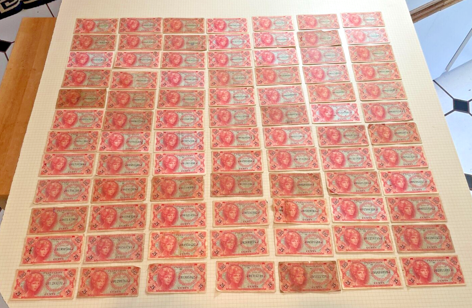 Military Payment MPC Series 641 (Vietnam) 25 ¢ Amazing Complete 84 ...