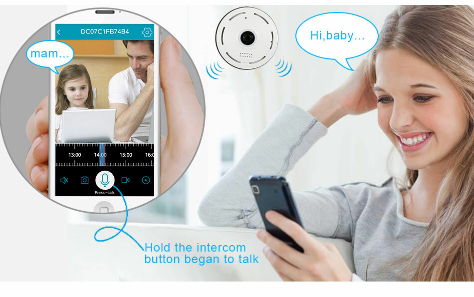 360 Degree Panoramic Smart IP Camera IPC Wireless P2P 960P Security ...