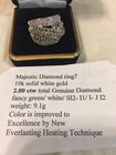 10k Genuine Solid White Gold/ Diamond 2.00 CTW/ Ring Size 7/ Weight 9 ...
