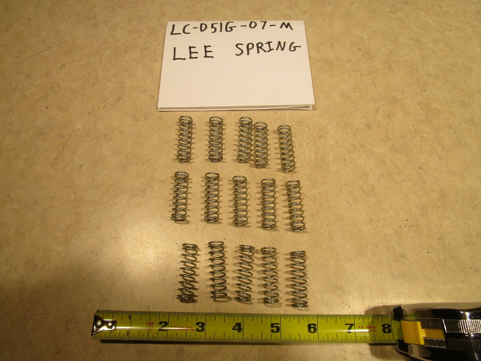 LOT OF 15 LEE SPRING COMPANY, LC 051G 07 M, COMPRESSION SPRINGS, F0018 ...