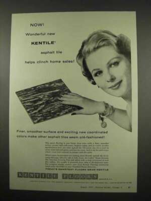 1957 Kentile Asphalt Tile Ad - Helps Clinch Home Sales | eBay