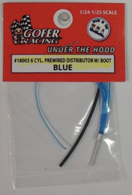 BLUE 6-CYLINDER PREWIRED DISTRIBUTOR GOFER 1/24 & 1/25 SCALE MODEL CAR ...