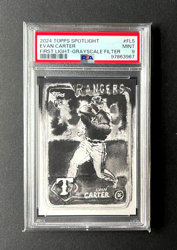 Evan Carter 2024 Topps Spotlight First Lights #FL5 Grayscale /49 RC ...