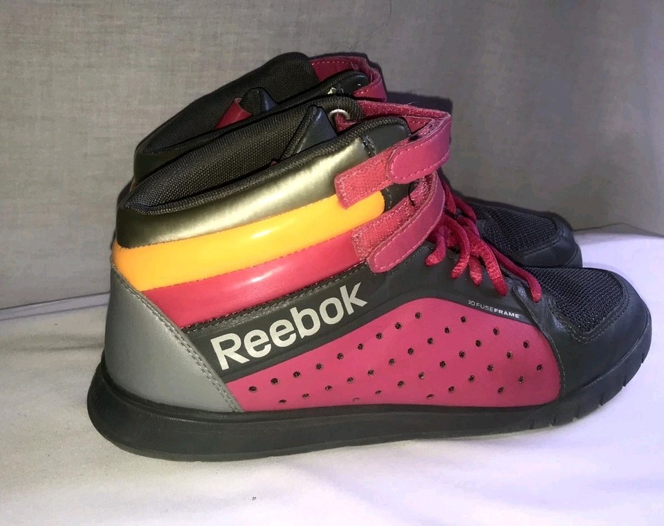 Reebok Womens Dance Urlead Hip Hop Hightop Pink Orange & Grey Size UK 7 ...