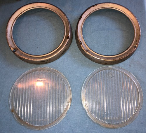 1920’s Nash Essex Bezels & Headlamp Headlights Lens Pair Spreadlight ...