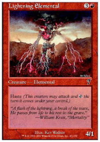 [1x] Lightning Elemental - Foil Near Mint, English Seventh Edition MTG ...