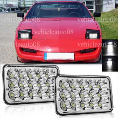 Pair 4x6" LED Headlights Hi/Lo Beam fit Pontiac Firebird 1991-1997 ...