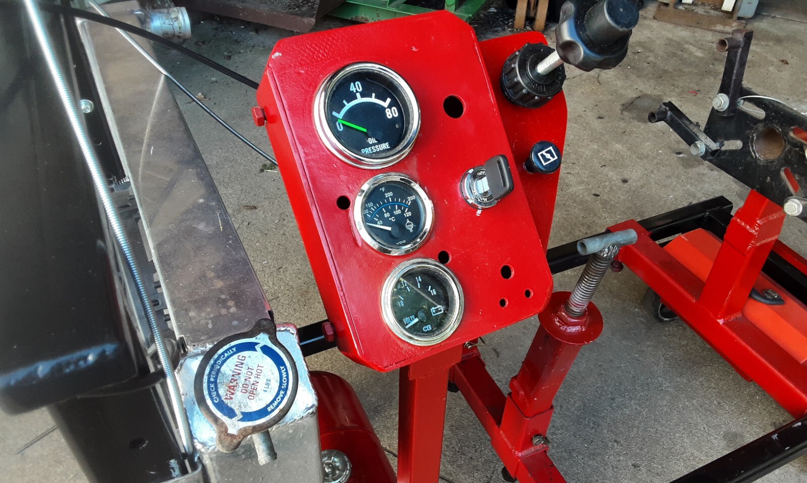 Engine Run Stand Big Small Block Radiator Hoses Belts Cables Gauges Fan ...