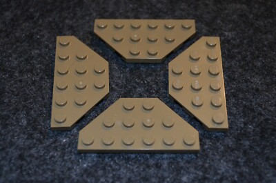 (4) 3x6 Dark Tan Double Tapered Tail Wing / Corner Plate Bricks ~ Lego ...