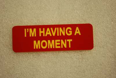 IM HAVING A MOMENT (Fun Badges) | eBay