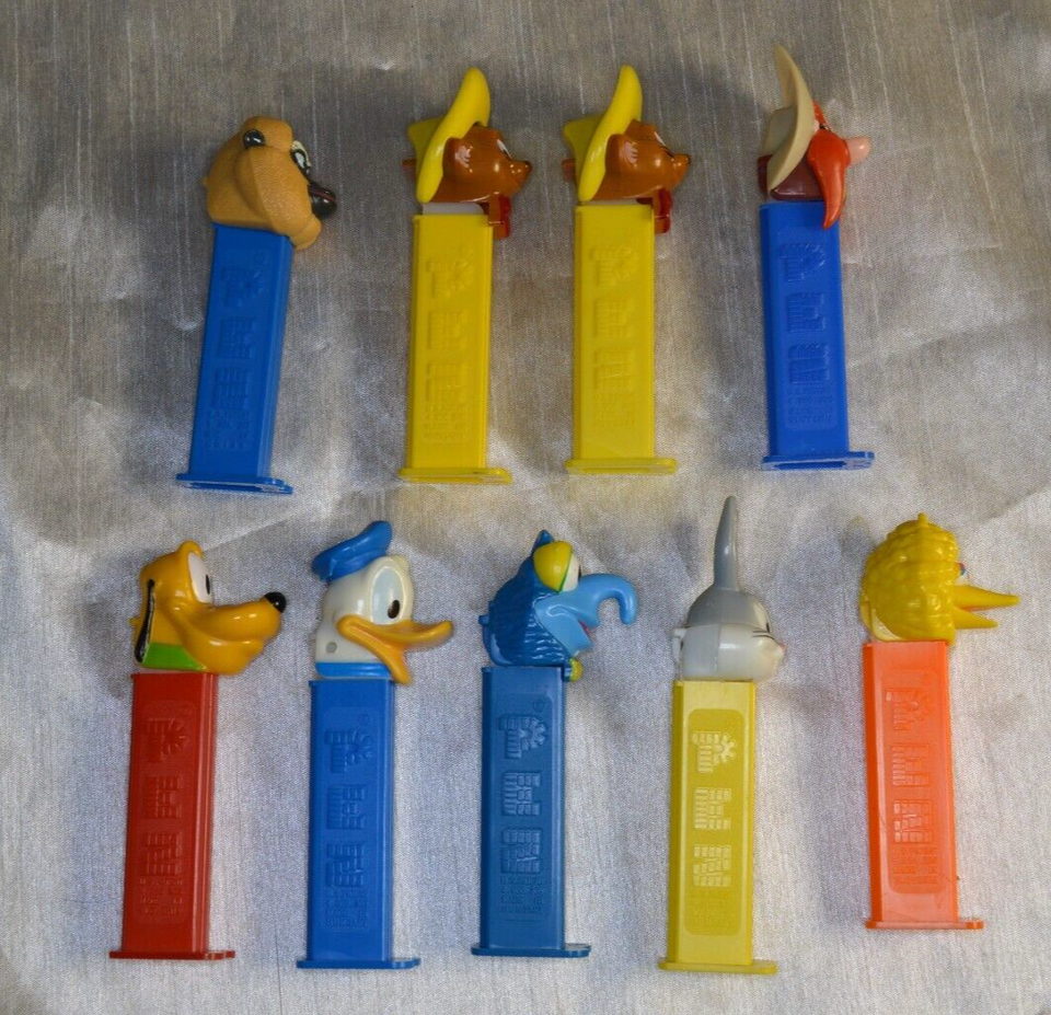 Pez Dispenser Assorted Cartoon Characters Lot of 9 | eBay