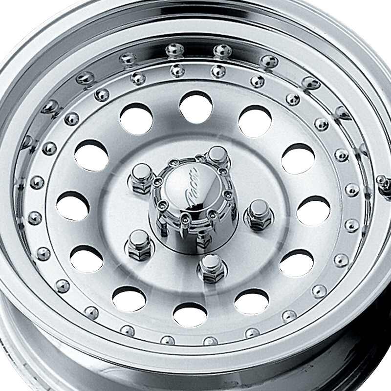 Pacer 162M Aluminum Mod 7x15 Machined Finish with Clear Coat Rim for ...