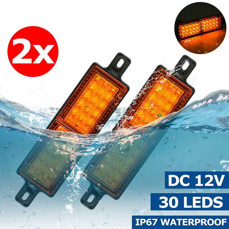2x 30 LED Sealed ARB Front Indicator Park Lights LED Bullbar Marker ...