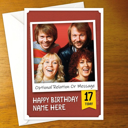 ABBA Personalised Birthday Card - personalized agnetha bjorn benny anni ...