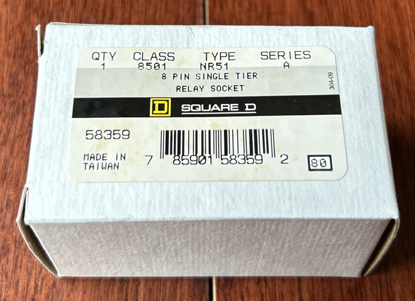 Square D 8501NR51 Relay Socket 8501 TYPE NR51, SERIES A. NEW | eBay
