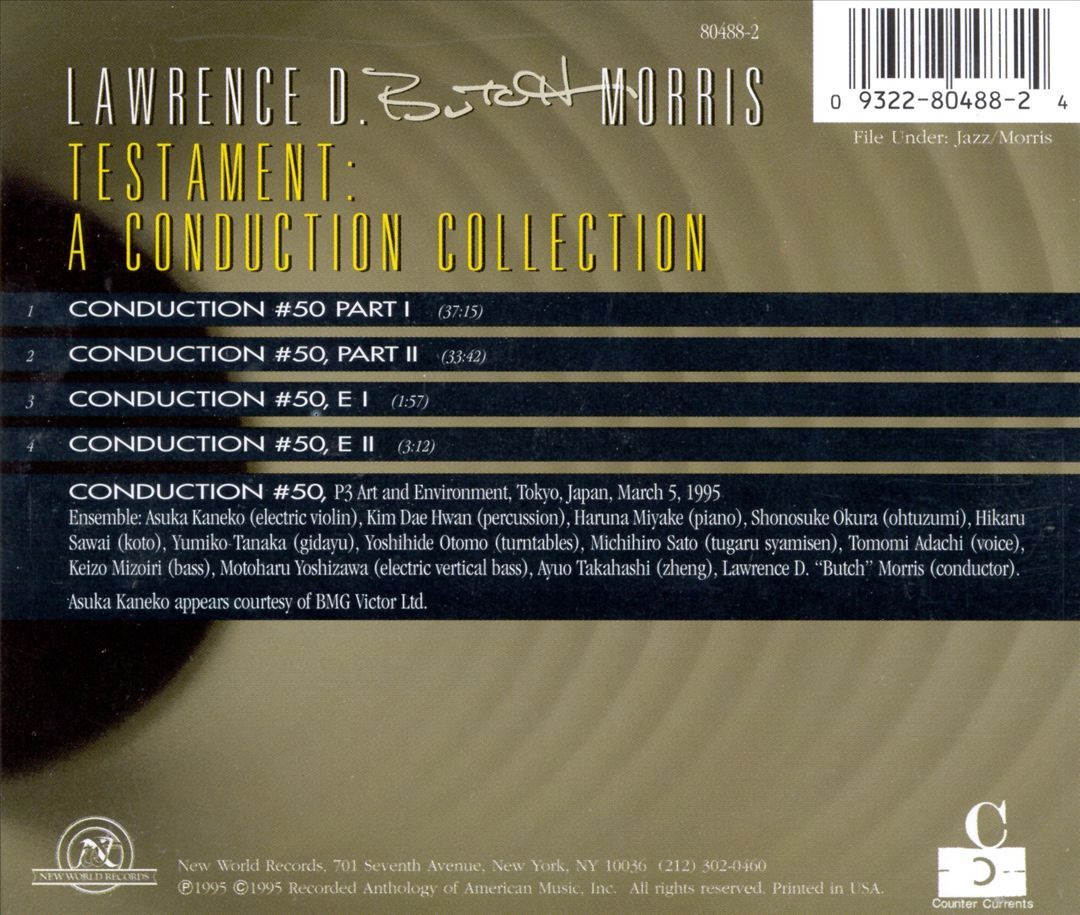 LAWRENCE D. "BUTCH" MORRIS CONDUCTION 50 NEW CD 93228048824 | eBay