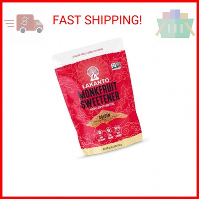 Lakanto Golden Monk Fruit Sweetener with Erythritol - Raw Cane Sugar ...