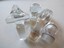 VTG Mixed Lot 4 VTG CLEAR CRYSTALL GLASS STOPPERS DECANTER MEDICINE ...