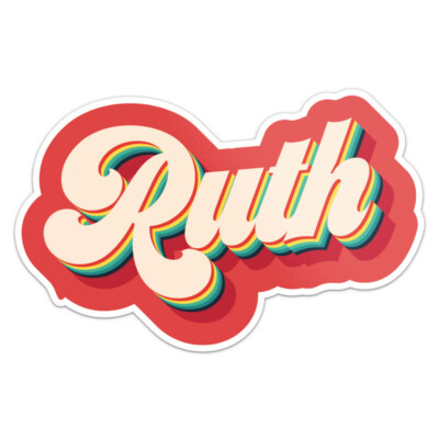 Retro Style Ruth Female Name - Waterproof Vinyl Decal Car Bumper ...