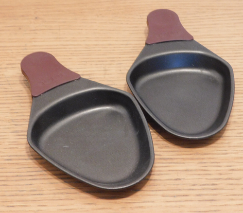 LOT 2 pelle TEFAL en aluminium à RACLETTE poele poelon ramequin ...