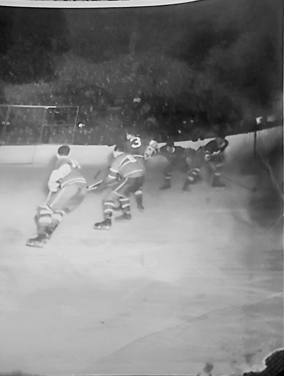 1940/50S MAURICE RICHARD ATTACKS TORONTO NET NHL HOCKEY PHOTO MONTREAL ...
