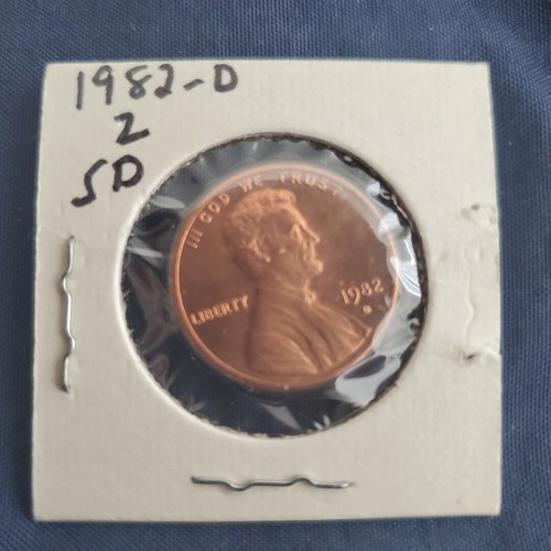 1982-D 1C RD Small Date Zinc Lincoln Memorial One Cent Pristine ...