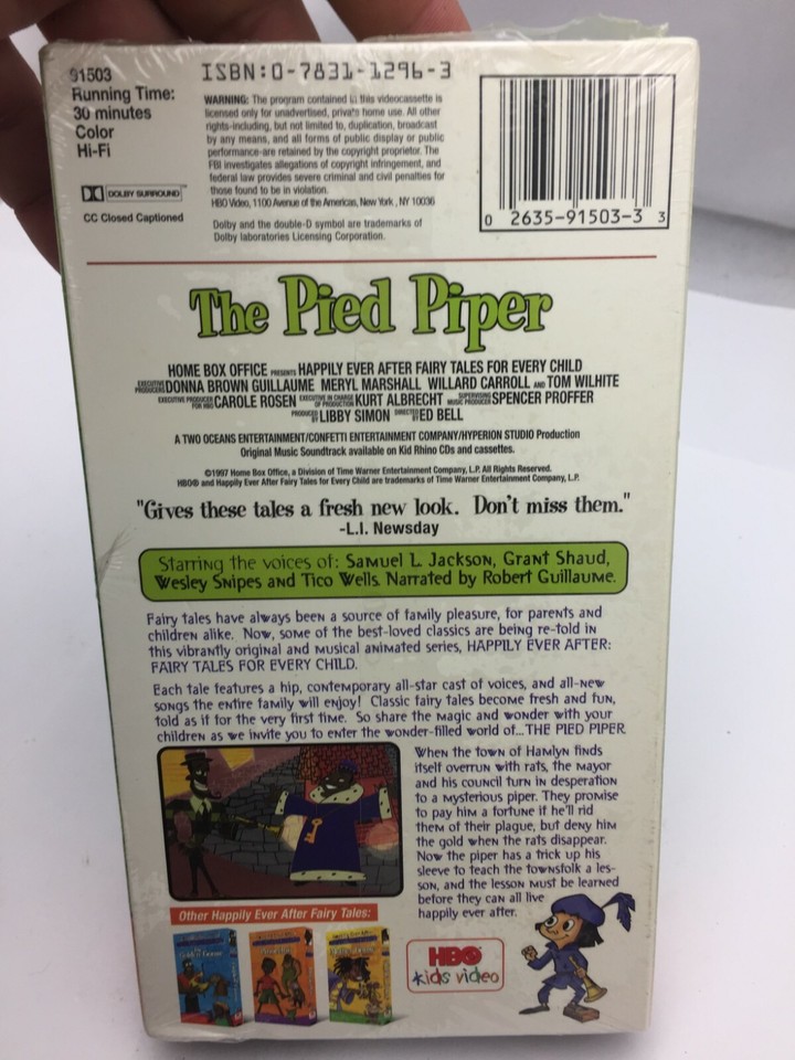 Happily Ever After: Fairy Tales for Every Child - The Pied Piper (VHS ...