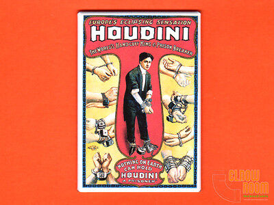 Houdini poster 2x3" fridge/locker magnet handcuff king vintage | eBay