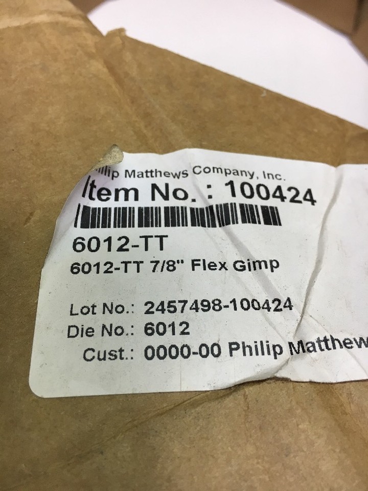 Philip Matthews Company 6012-TT 7/8" Flex Gimp 1000' Warranty! Fast ...