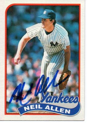 Neil Allen New York Yankees 1989 Topps Signed Card | eBay
