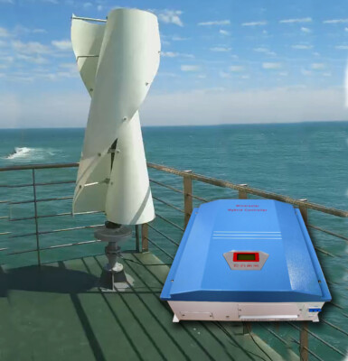 3000W 3 phase 48V 96V Vertical Wind Turbine Wind Generator w/ Hybrid ...