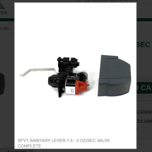 SFV1 SANITARY LEVER 1.5 - 3 OZ/SEC VALVE COMPLETE #620608761 | eBay
