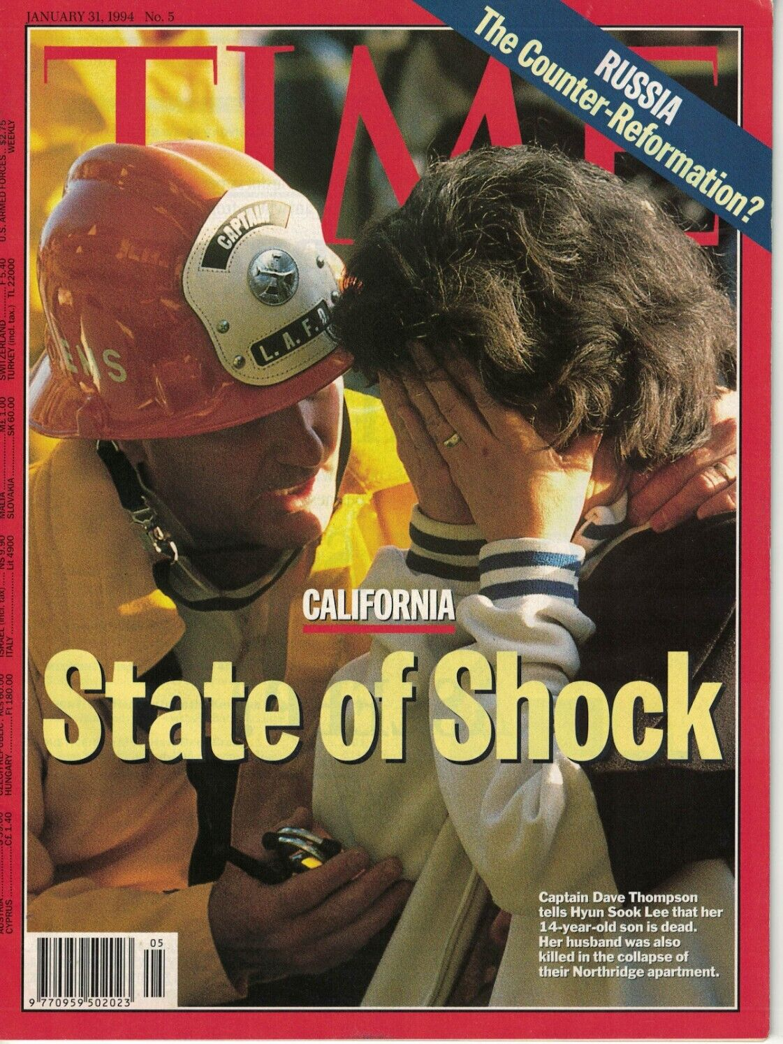 Time Magazine January 31 1994 California Shock Dave Thompson Northridge ...