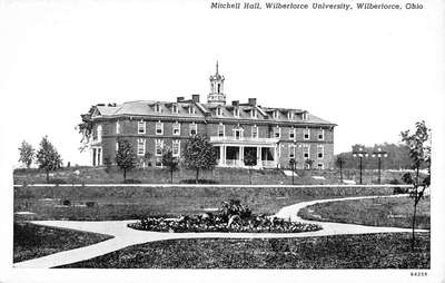 Wilberforce Ohio University Mitchell Hall Street View Antique Postcard ...