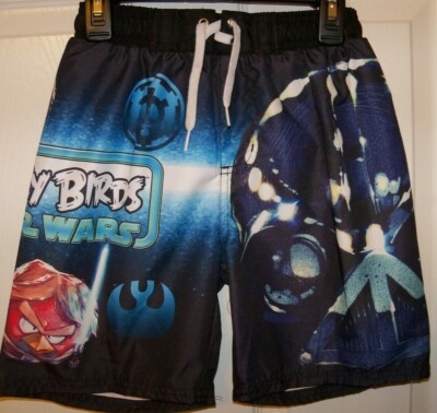 Angry Birds Star Wars Swim Board Shorts Trunks Boys Size 6 / 7 Small ...