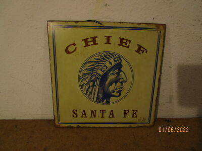 Vintage Replica Chief Santa Fe Metal Sign | eBay