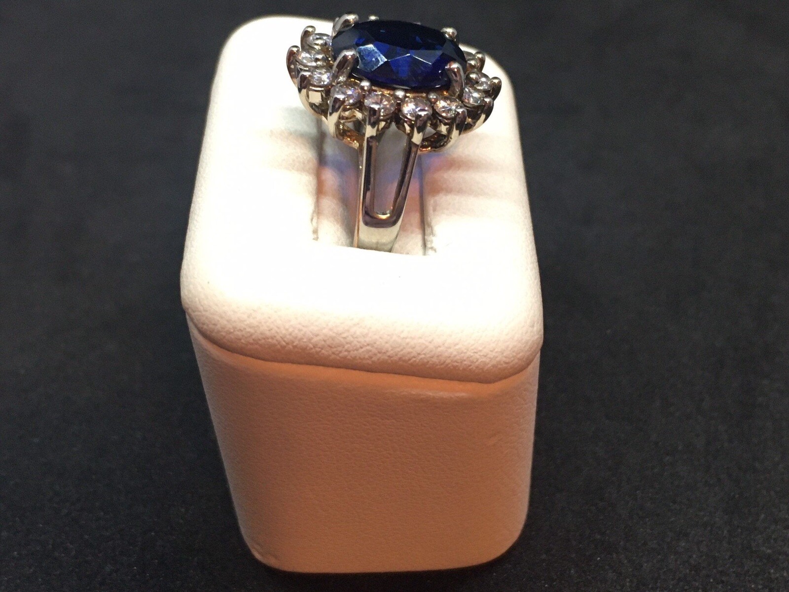 Sapphire & CZ signed JC 925 Sterling Silver Ring Size 7 for Libra | eBay