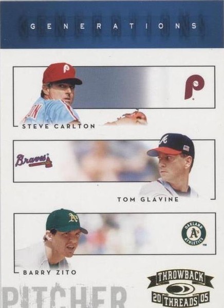 2005 Donruss Throwback Threads - Generations #G-18 Tom Glavine, Steve ...