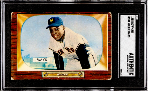 Willie Mays 1955 Bowman SGC Authentic Baseball Card Vintage Graded MLB ...