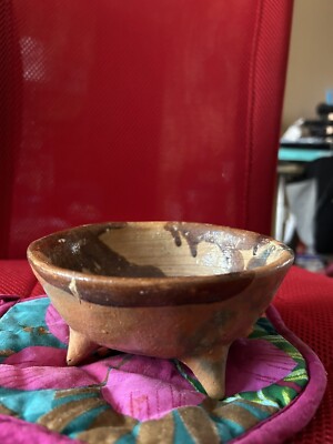 Salsa Bowl Condiment Dish Clay Pottery 3 In High 5 In Across Hand Mde ...