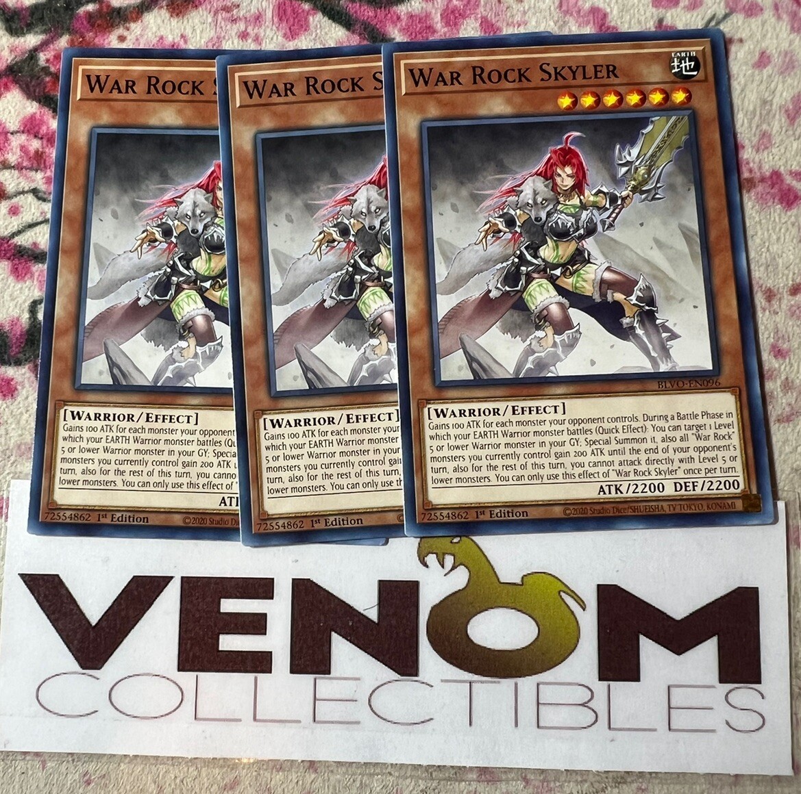 3x (M/NM) - War Rock Skyler - BLVO-EN096 - Common - 1st Edition YuGiOh ...