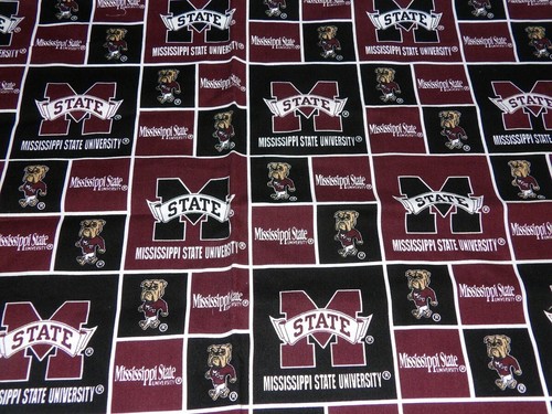 Mississippi State University Cotton Fabric Measures 30x44 | eBay