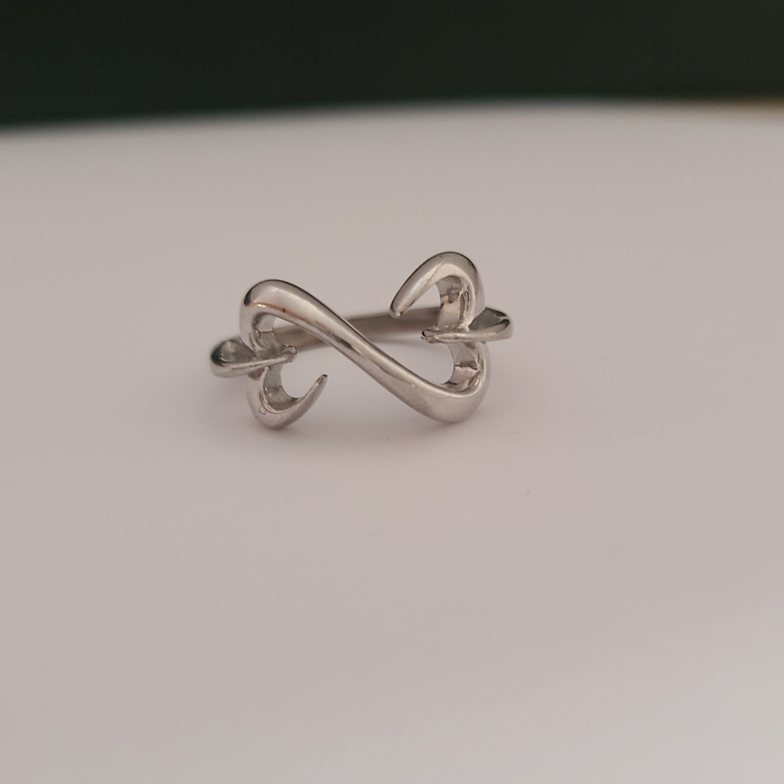 KAY JEWELERS JWBR STERLING SILVER DOUBLE OPEN HEARTS RING SZ 6.75 925 ...